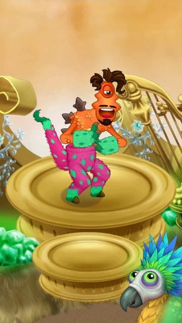 Что Если Бы bb-Ящерит$а Вышел на Острове Золота - Фанмейд My Singing Monsters (Мои Поющие Монстры)