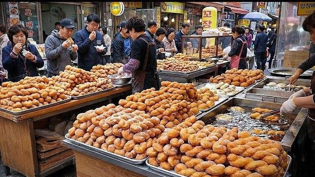 подборка корейской уличной еды
