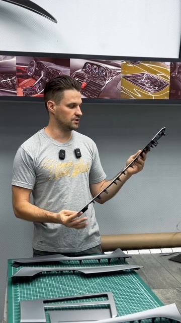 Карбон под матовым лаком в салоне Audi A7