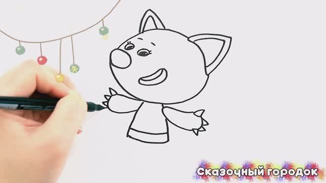 Как нарисовать Ми-ми-мишки 🧸 Мультик раскраска 🤩