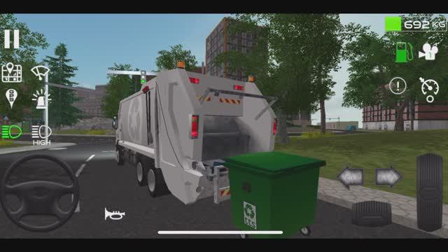 ЕЗЖУ ПО ПРАВИЛАМ ПДД НА  МУСОРОВОЗЕ? Собираю мусор. Работаю на мусоровозе в Trash Truck Simulator.