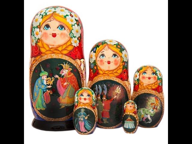 Матрешка - Сказка о Золотом Петушке. www.artshop-rus.com