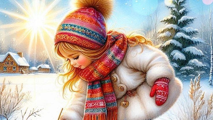 Рассвет над зимней рекой! Доброе январское утро. Музыкальная открытка.