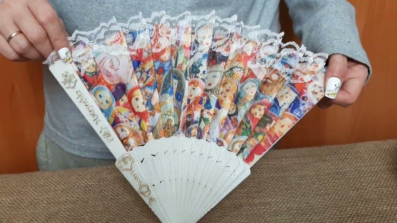 Веер с матрешками | Китайский веер