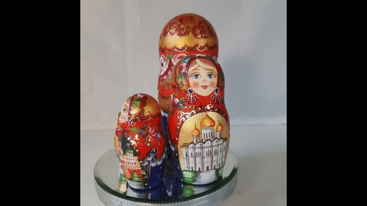 Матрешка авторская Золотая Москва