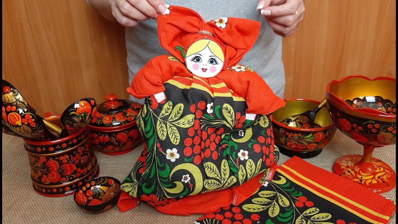 Грелка на чайник Маруся Хохлома