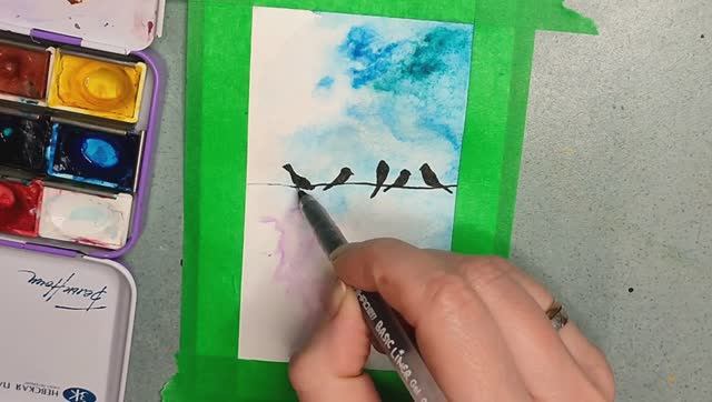 Очень лёгкий рисунок акварелью 🎨 #акварель