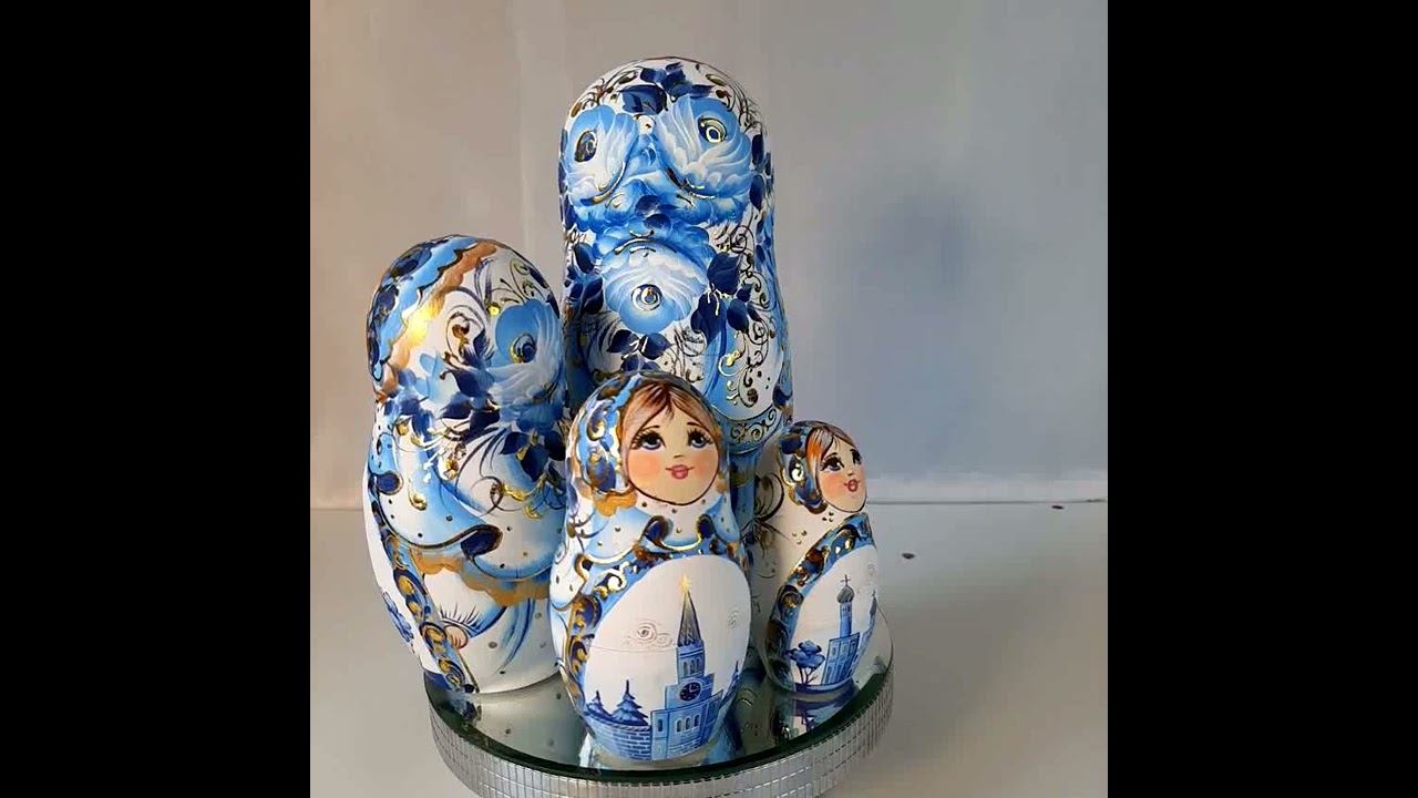 Матрешка авторская Зимняя Москва 5 мест