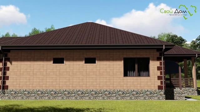 Проект дома с цокольным этажом D-022