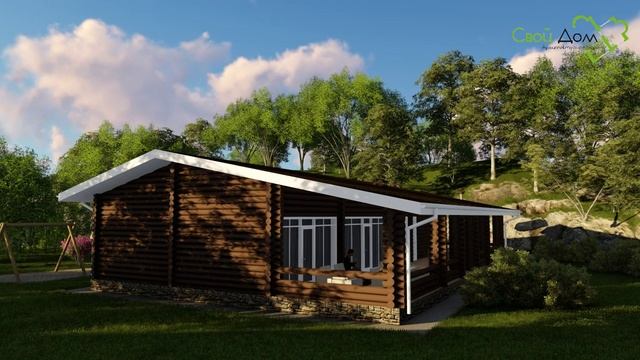 Проект дома из бревна D-020