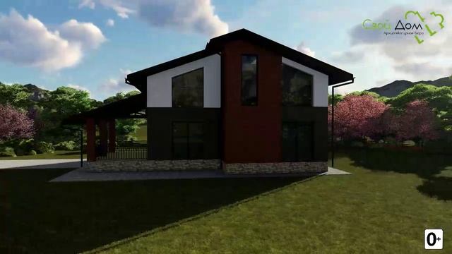 Проект дома до 250 кв с террасой D-136