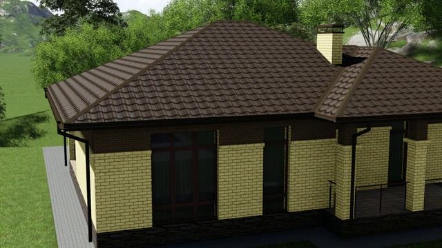 Проект красивого одноэтажного дома B-020