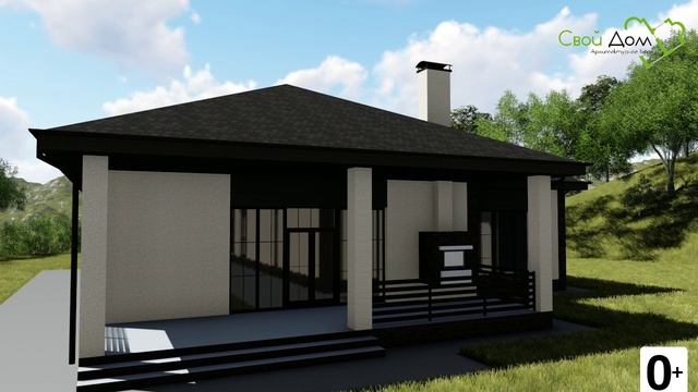 Проект современного дома из газобетона D-028