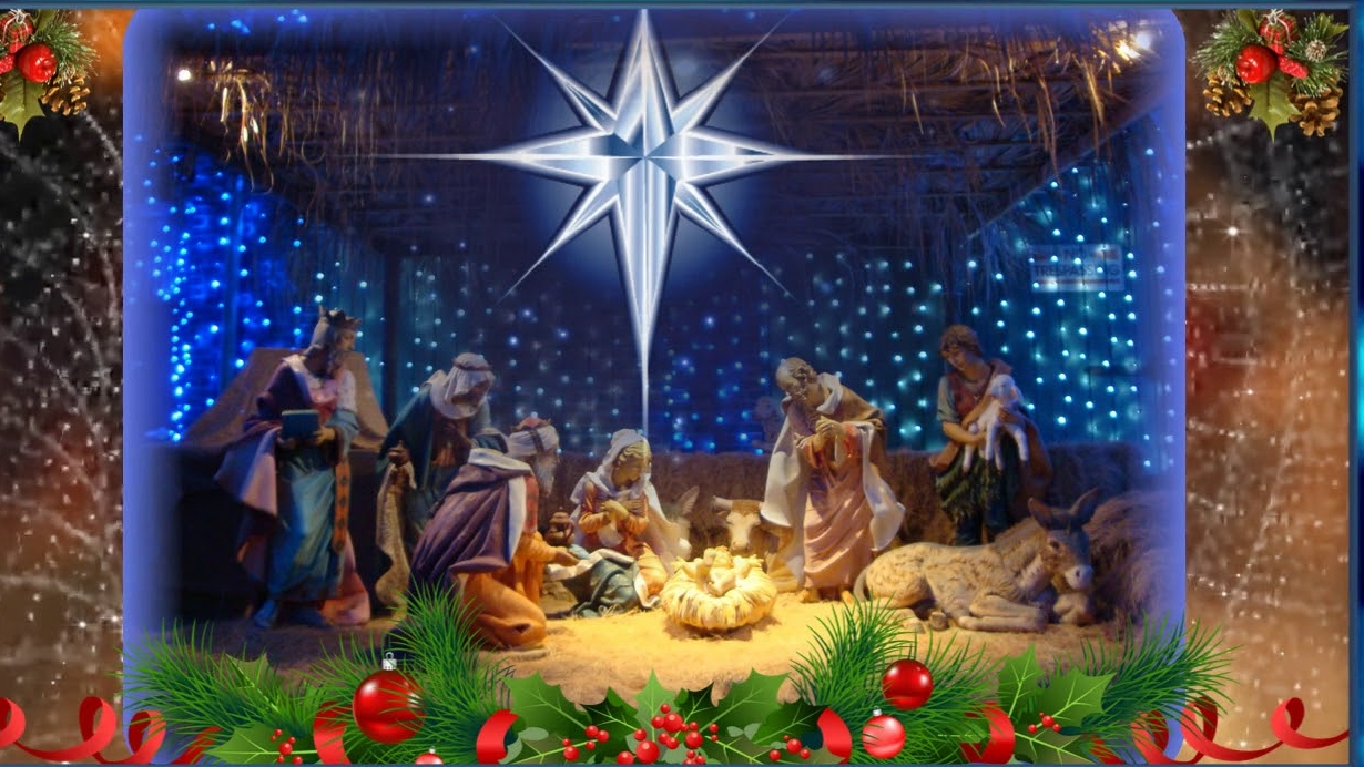 С рождественским Сочельником. Красивая музыкальная открытка с красивой песней.