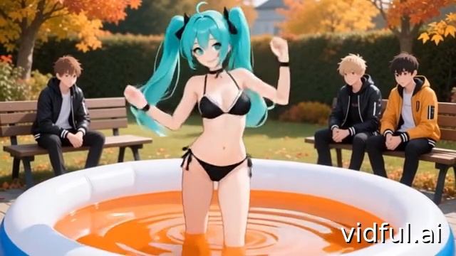 Её купание перед ними