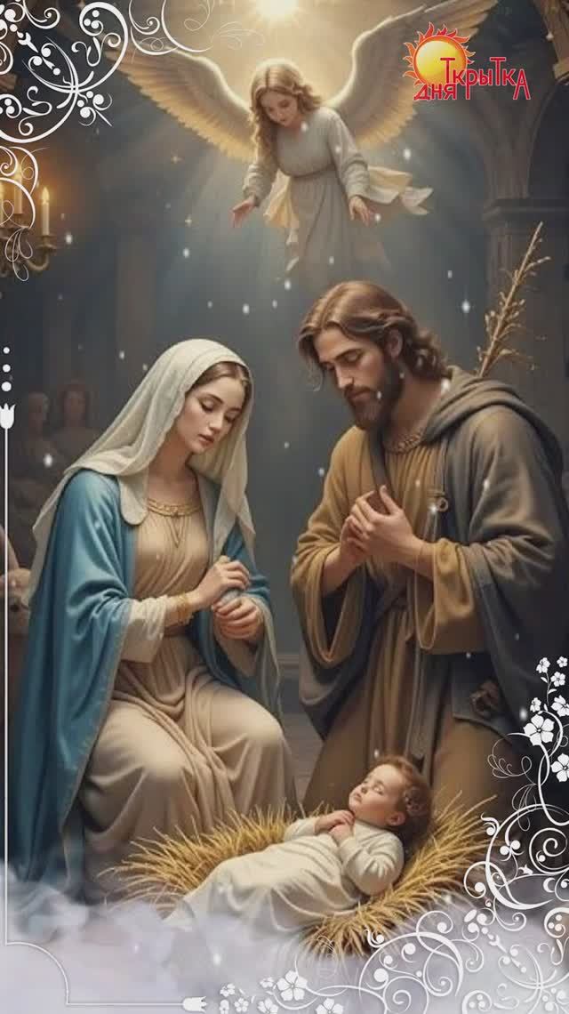 С Рождеством Христовым! Поздравление, открытка с Рождеством