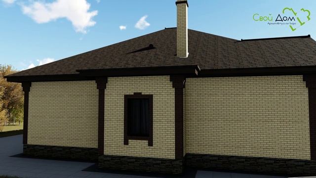 Проект современного дома из кирпича C-225