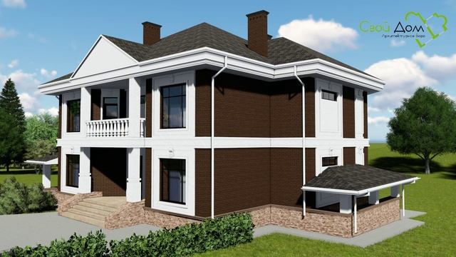 Проект дома 5 спален двухэтажный F-080