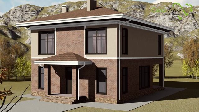 Проект дома со вторым светом до 150 м B-046