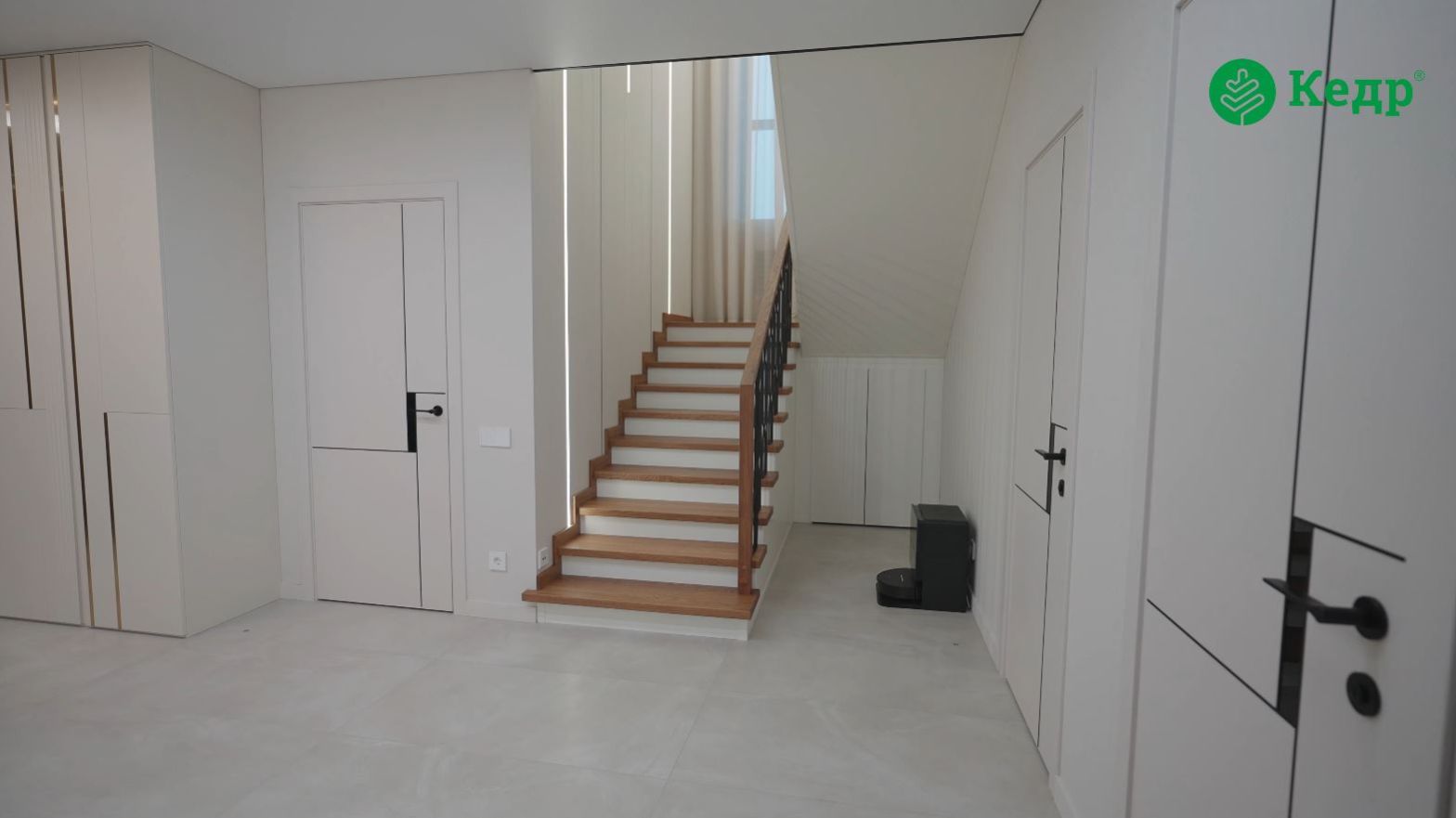 Лестница с утончённой архитектурой дома в г. Зеленодольск #рмкедр