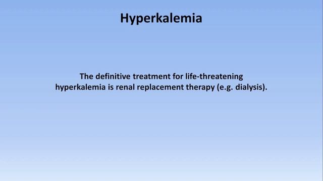 Acute Kidney Injury (part 3-3 Treatment and Complications) Eric Strong