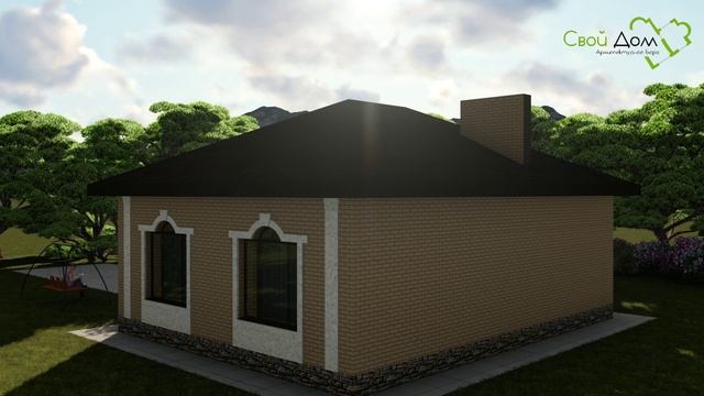 Проект красивого дома из кирпича A-027