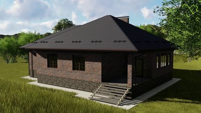 Проект дома с цокольным этажом и гаражом F-006