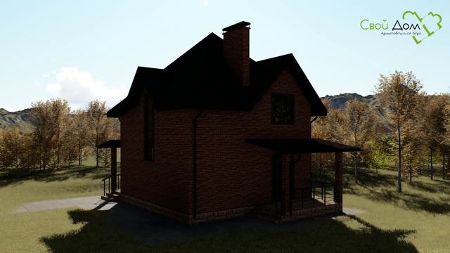 Проект красивого дома с мансардой A-021