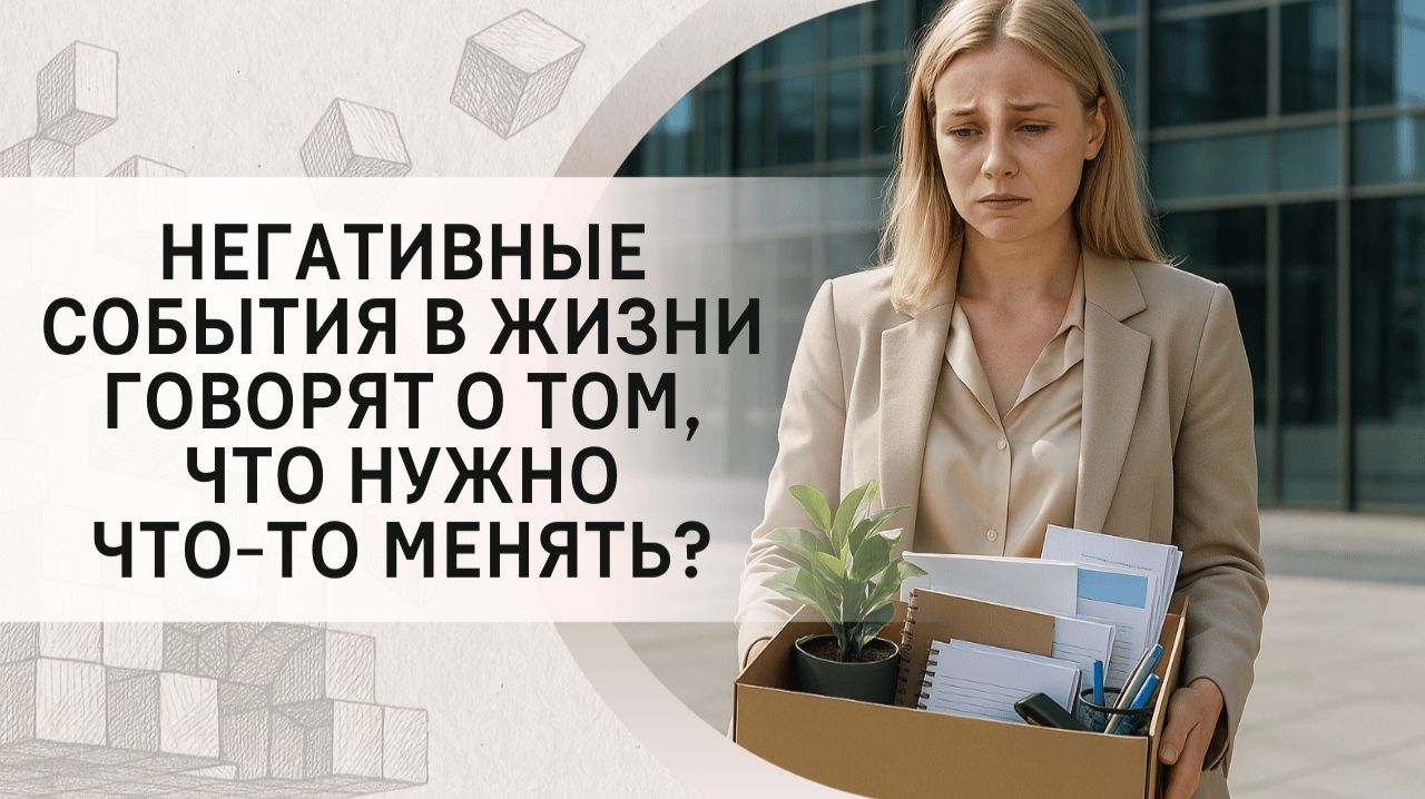Негативные события в жизни говорят о том, что нужно что-то менять?