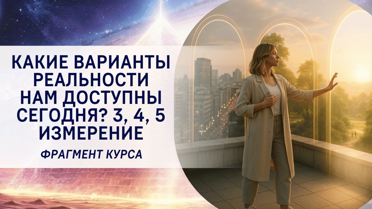 Какие варианты реальности нам доступны сегодня? 3, 4, 5 измерение. Фрагмент курса