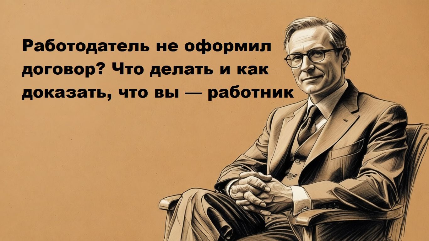 Работодатель не оформил трудовой договор, что делать