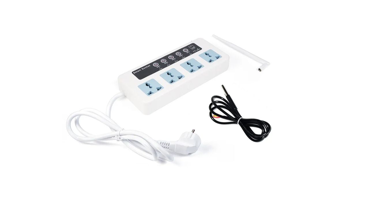 GSM удлинитель на 4 розетки и датчиком температуры с управлением по телефону Kvadro-Т