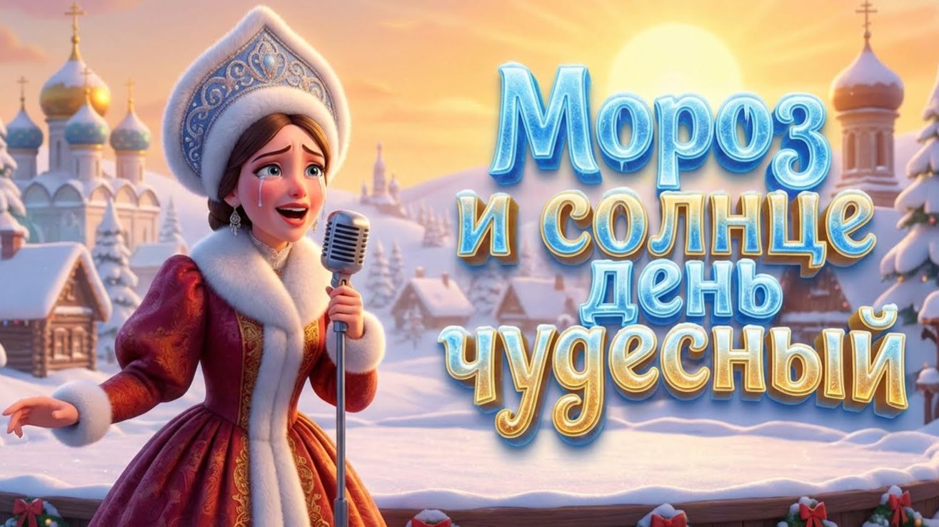 ПУШКИН! МОРОЗ И СОЛНЦЕ ДЕНЬ ЧУДЕСНЫЙ. Стихи про зиму. Песни про зиму Стихи Пушкина. Песни для детей.