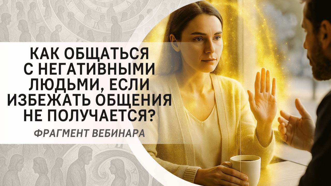 Как общаться с негативными людьми, если избежать общения не получается? Фрагмент открытой встречи