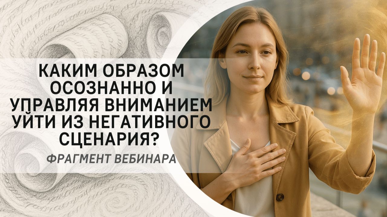 Каким образом осознанно и управляя вниманием уйти из негативного сценария? Фрагмент вебинара