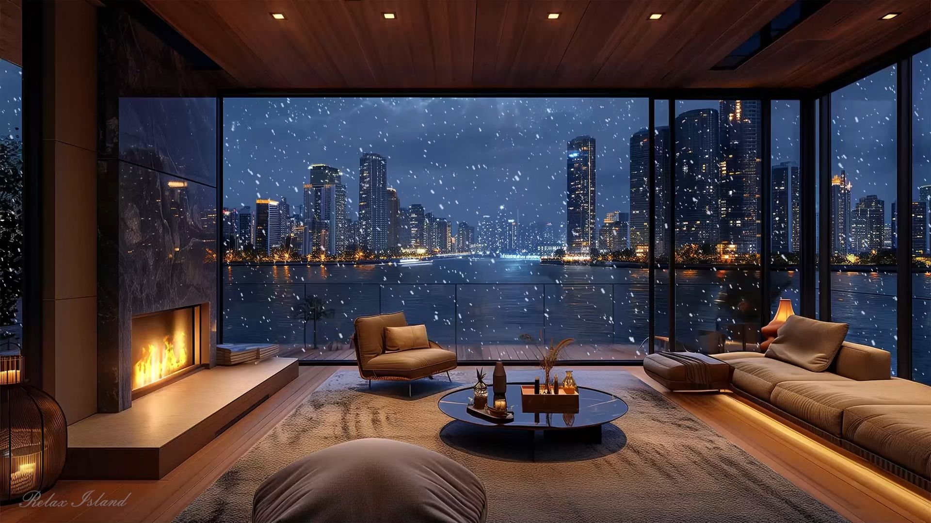 🔥 РОЖДЕСТВЕНСКИЙ ДЖАЗ В РОСКОШНОЙ ГОСТИНОЙ С КАМИНОМ 🎵 ЗИМНЯЯ РАССЛАБЛЯЮЩАЯ МУЗЫКА ДЛЯ ДУШИ