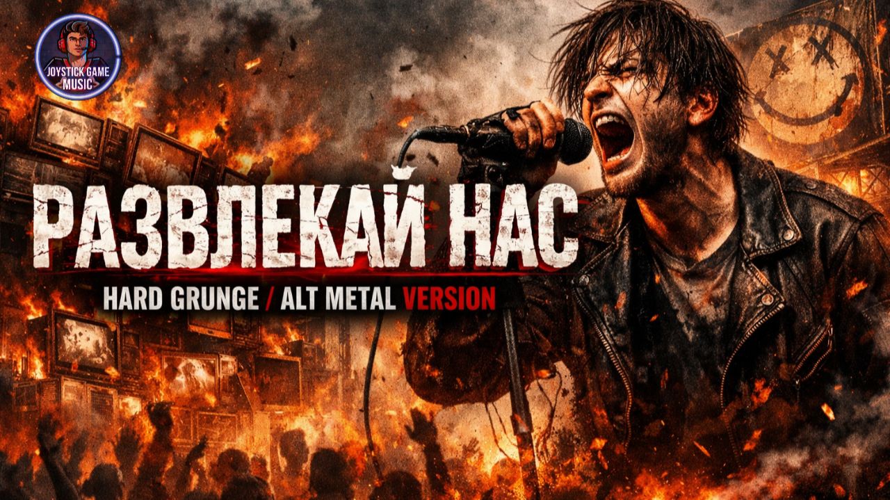 РАЗВЛЕКАЙ НАС-ЖЁСТКИЙ ТРЕК В ДУХЕ ГРАНЖА 90-Х,КРИК СЛУШАТЬ НА JOYSTICKGAME MUSIC