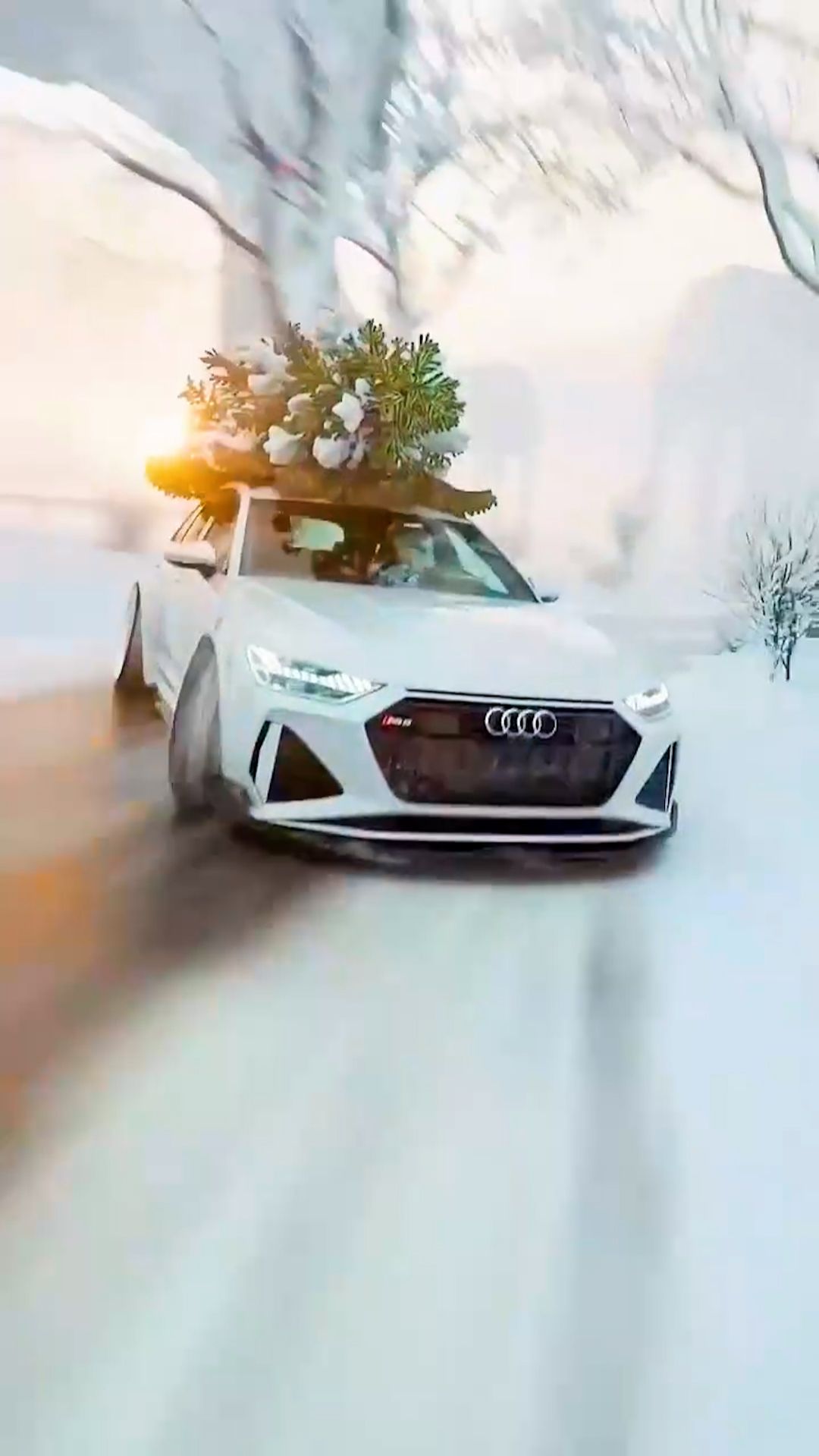 Рождественские катания на машине