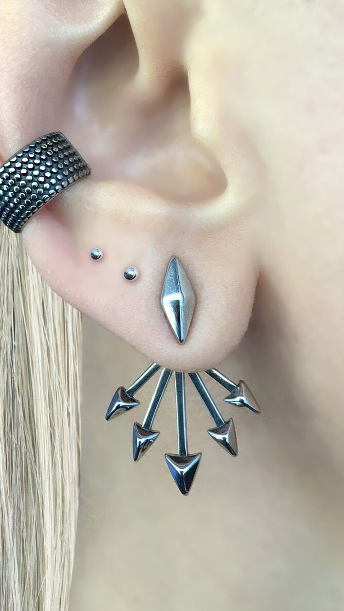 Дизайнерские серьги-джекеты "Боевые стрелы" от StarfallShop