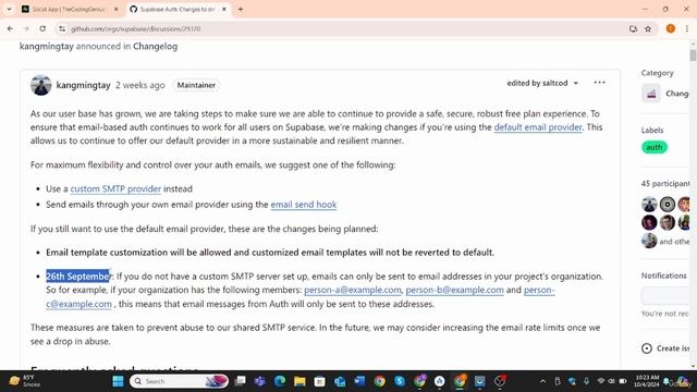 4 - Supabase Auth Update