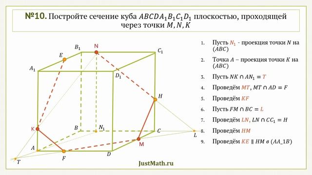 34.5 Сечения многогранников.Внутреннее проектирование