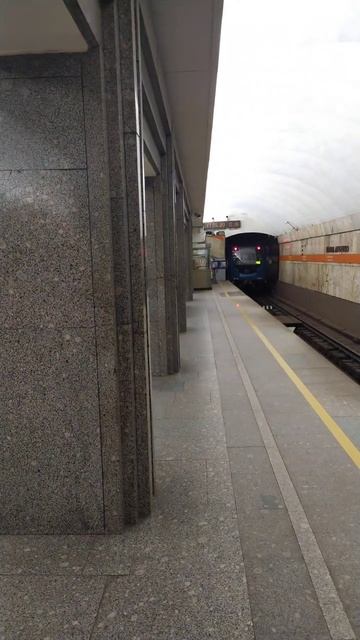 Ст.метро Улица Дыбенко, Ленинград (СПб), Оранжевая Линия метро - интерьер, пассажиры Фрагмент 4