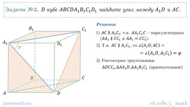 3.1. Как найти угол между прямыми. Задание 14 Стереометрия на ЕГЭ