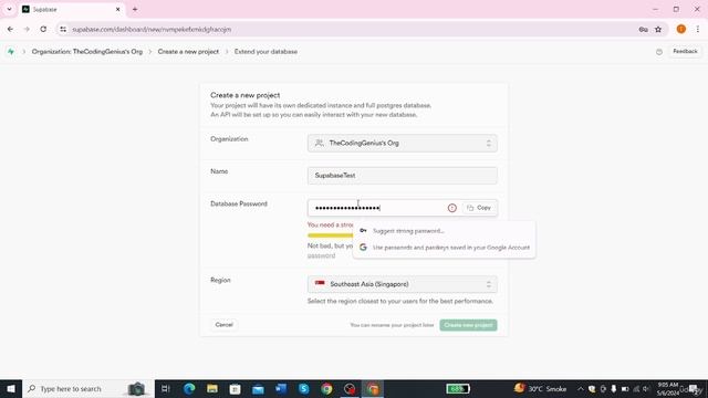 2 - Create new project