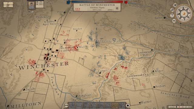 Серьезный бой у Винчестера 5 окт. 1861г.  ч.1  | GTCW #12 Карьера Юг