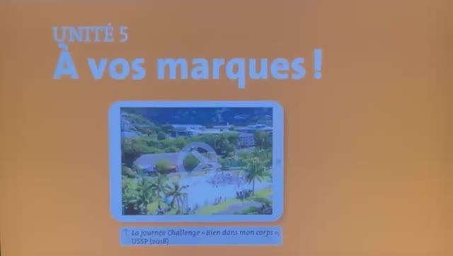 a la une 3 - видео к unité 5 - La journée Challenge “bien dans mon corps”