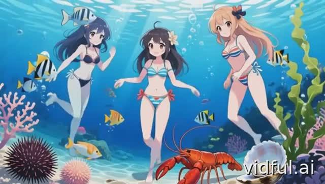 Девочки  под водой