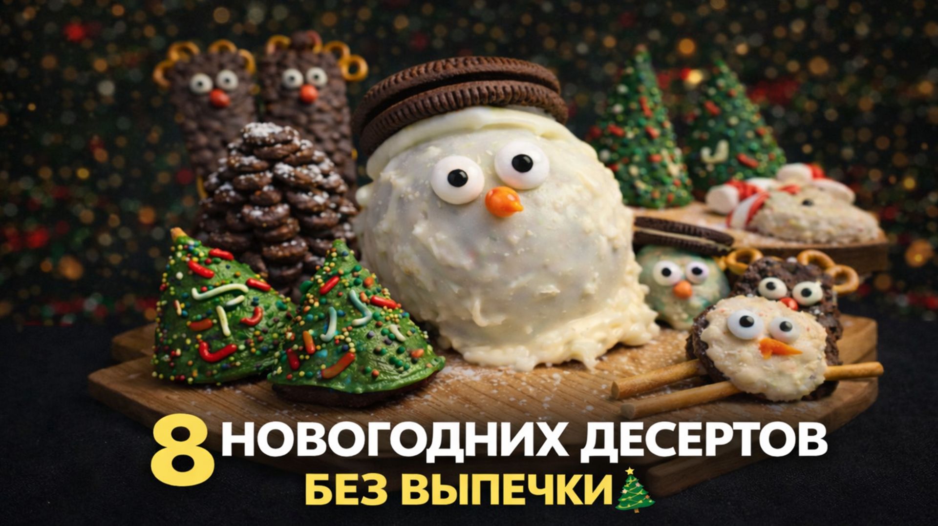 8 новогодних десертов без духовки, которые можно сделать дома 🎄