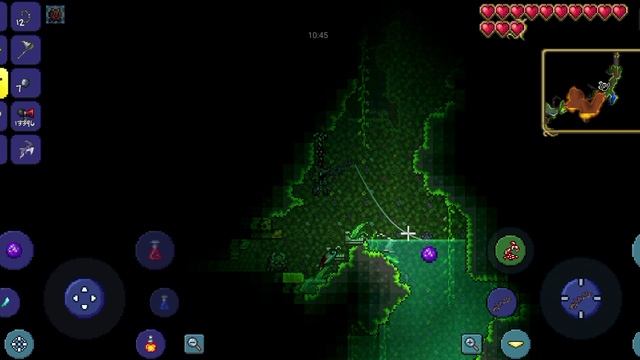 Рыбачу в подземных Джунглях в террарии