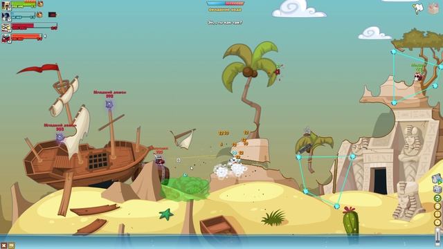 Червячки. Супербоссы Охотник + Шаман Вуду. Wormix